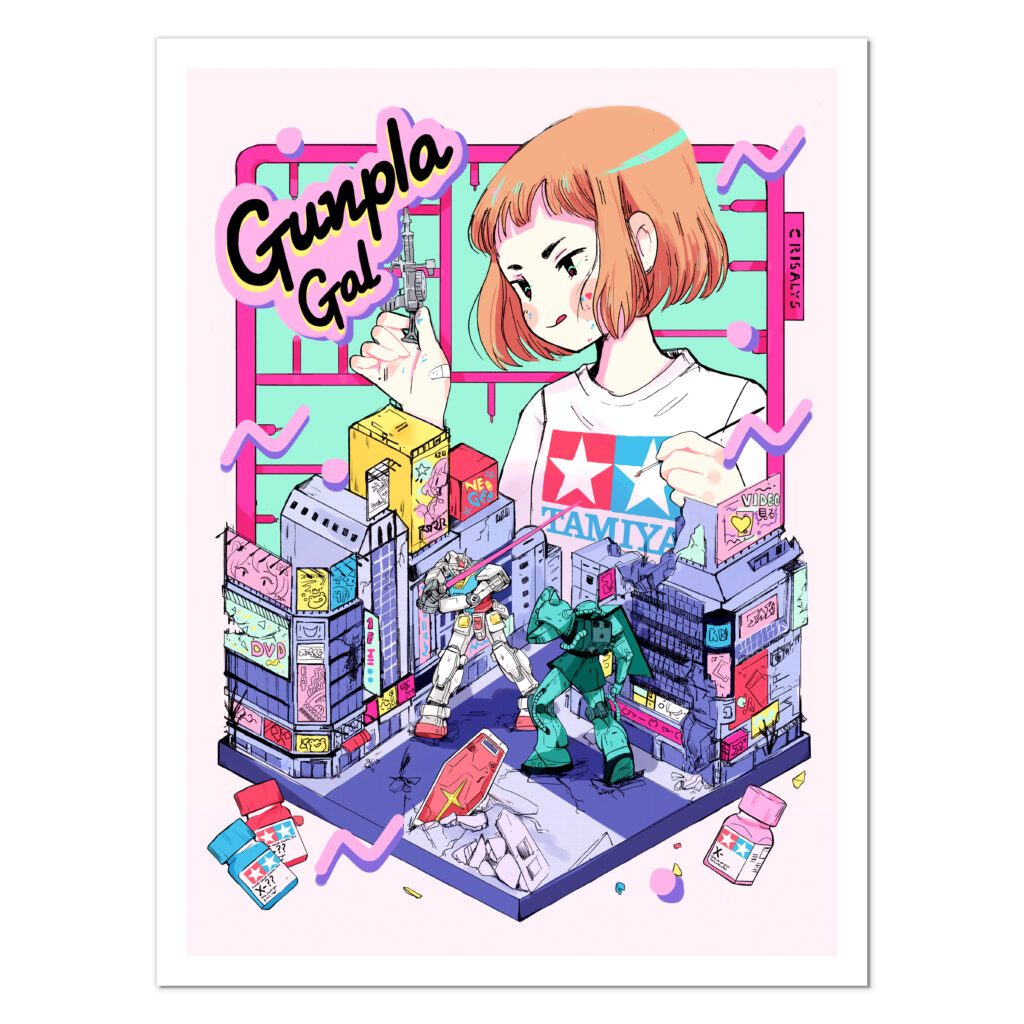 Gunpla Gal Giclée Print Gallery